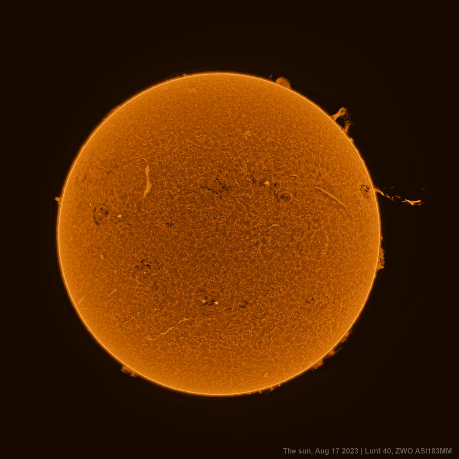 Full solar disk, August 17