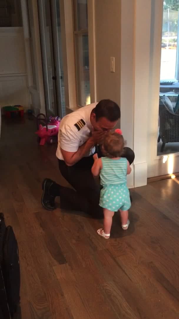 First baby steps to excited pilot daddy