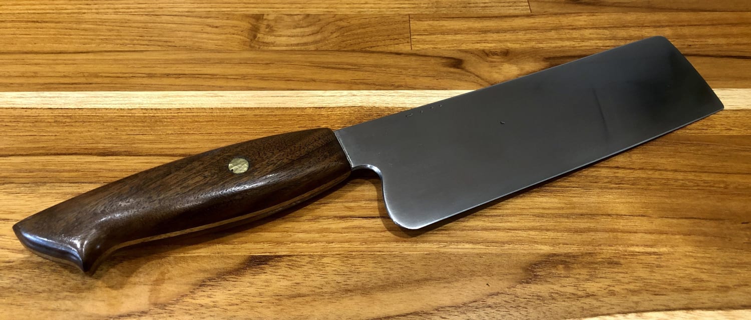 1080 steel, 7” blade, 1/16” spine vegetable cleaver. Sharpened to 1200 ...