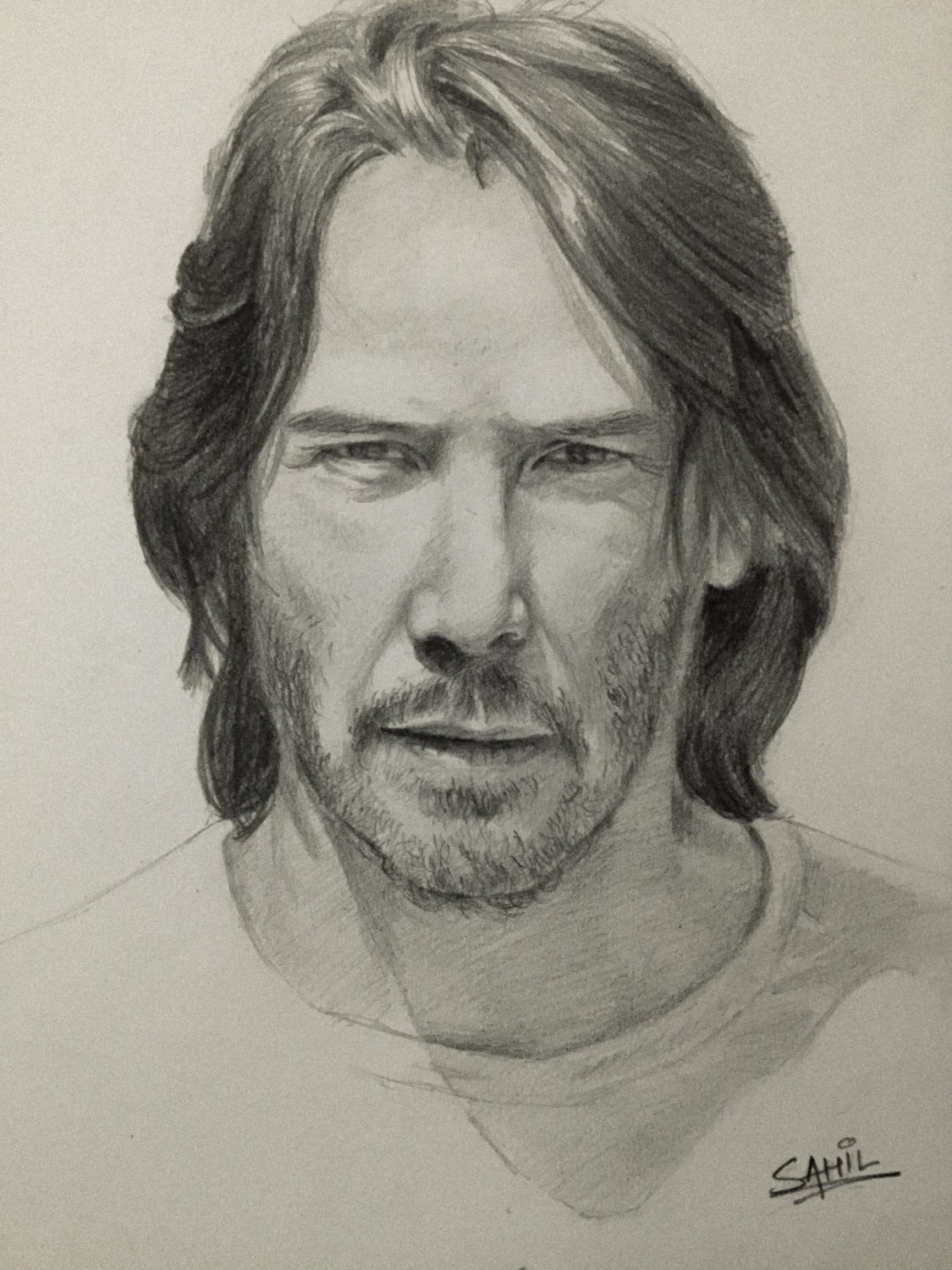 My pencil drawing of Keanu Reeves
