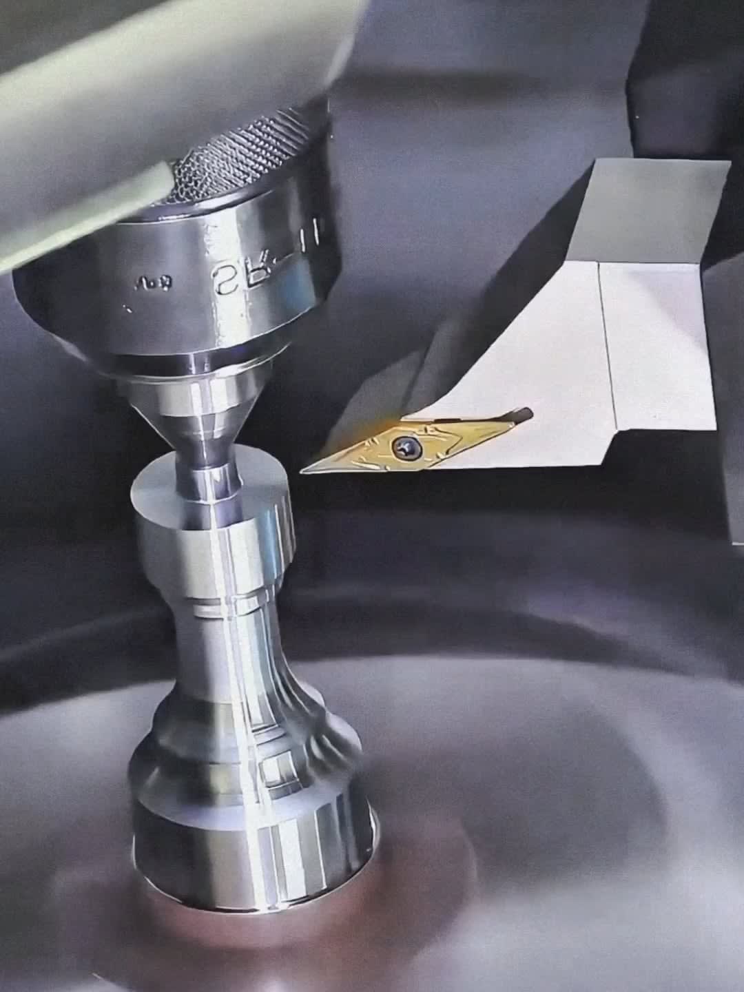 Turning a steel chess rook