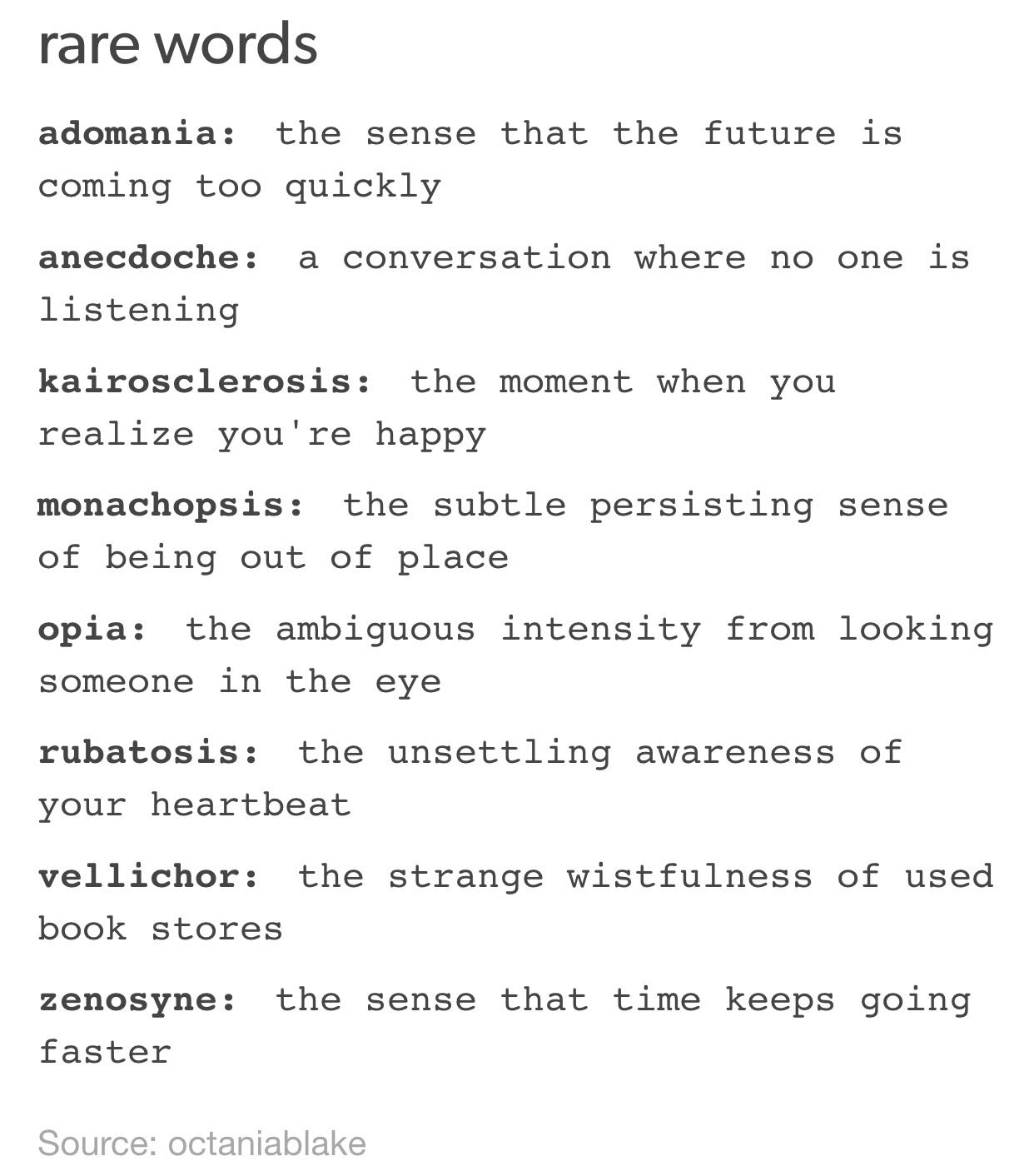 - ̗̀ it's a beautiful day ̖́- | Weird words, Rare words, Uncommon words