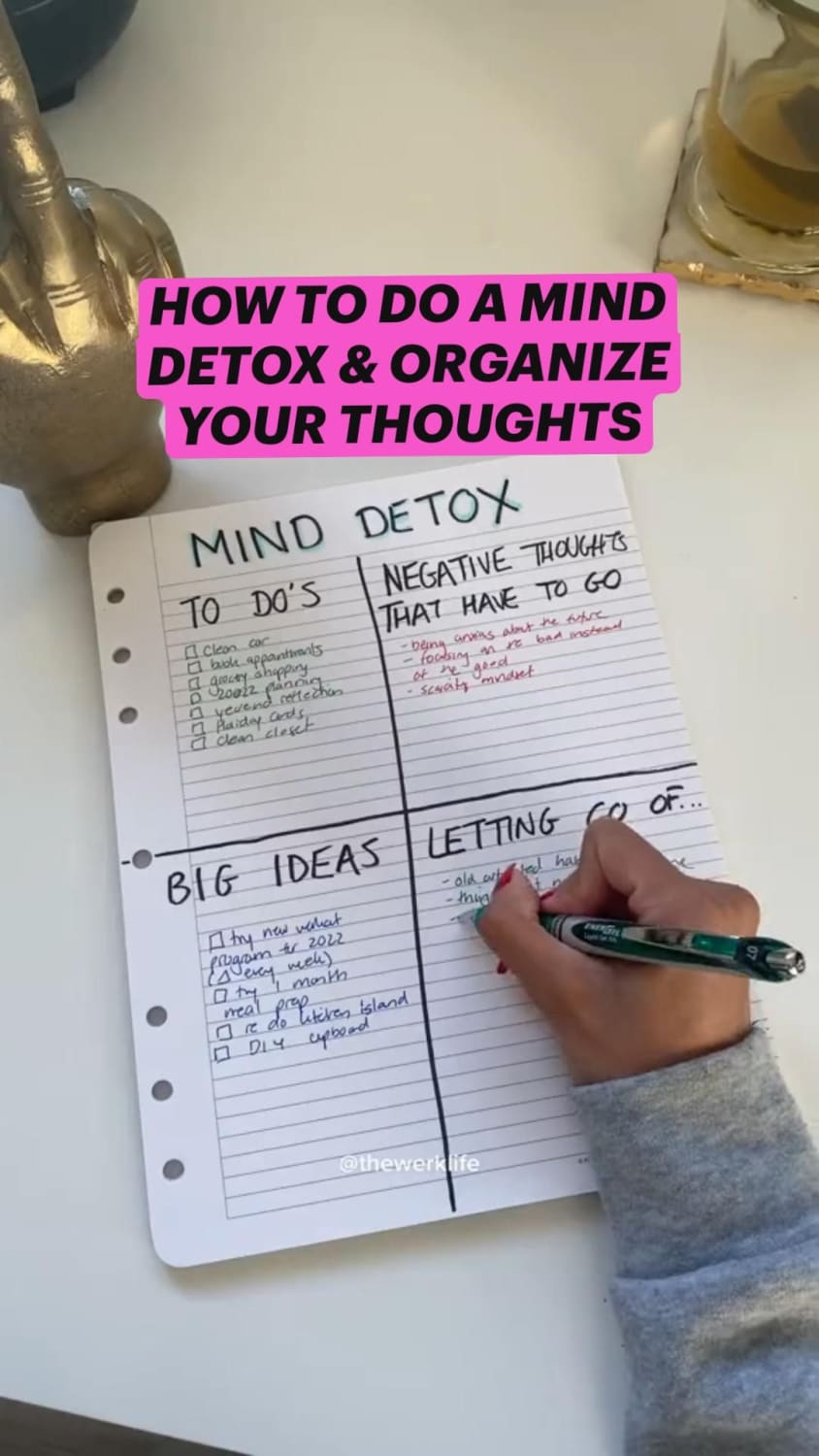 How to Do a Mind Detox & Organize Your Thoughts