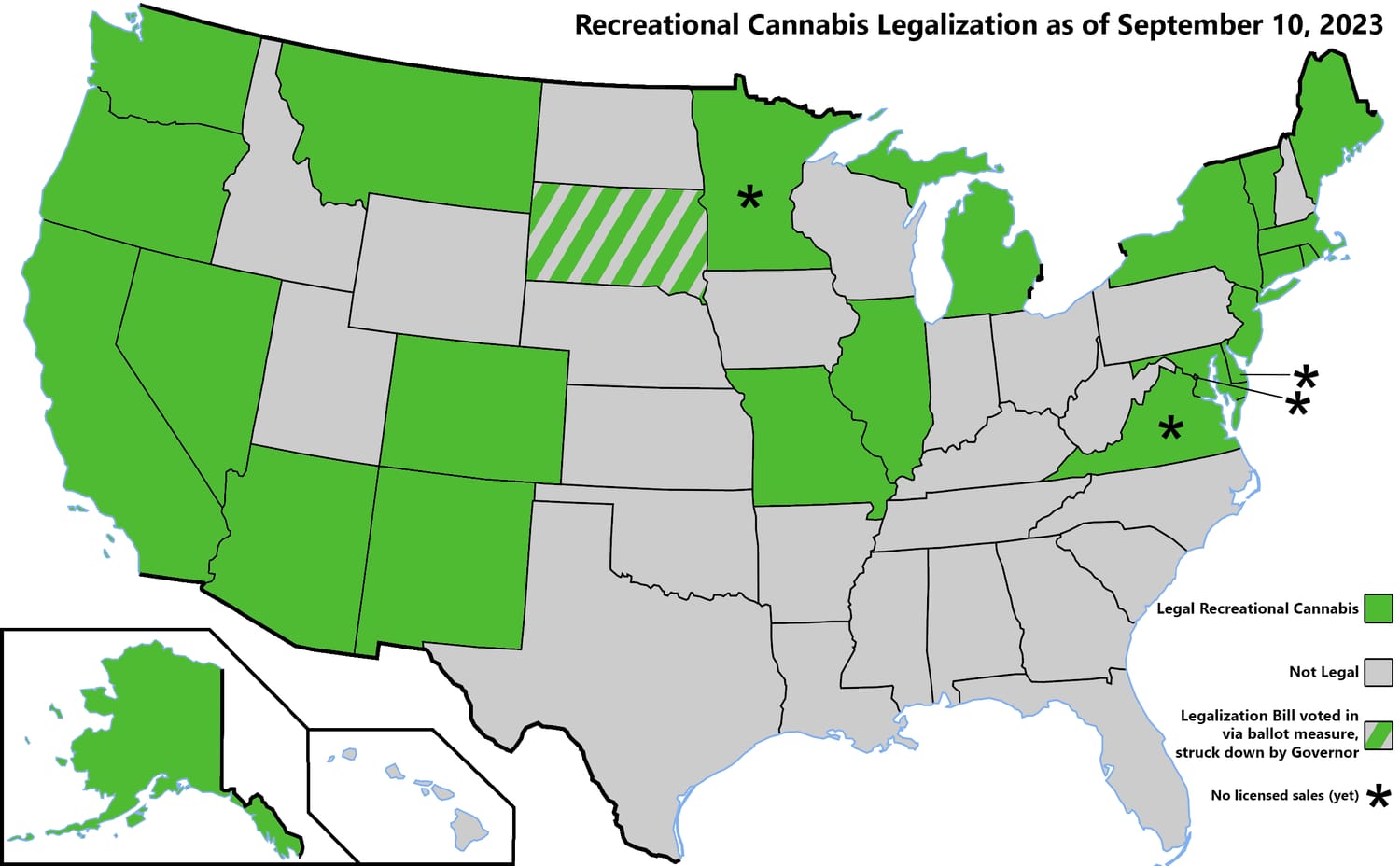 Current state of recreational cannabis legalization in the USA (v2)