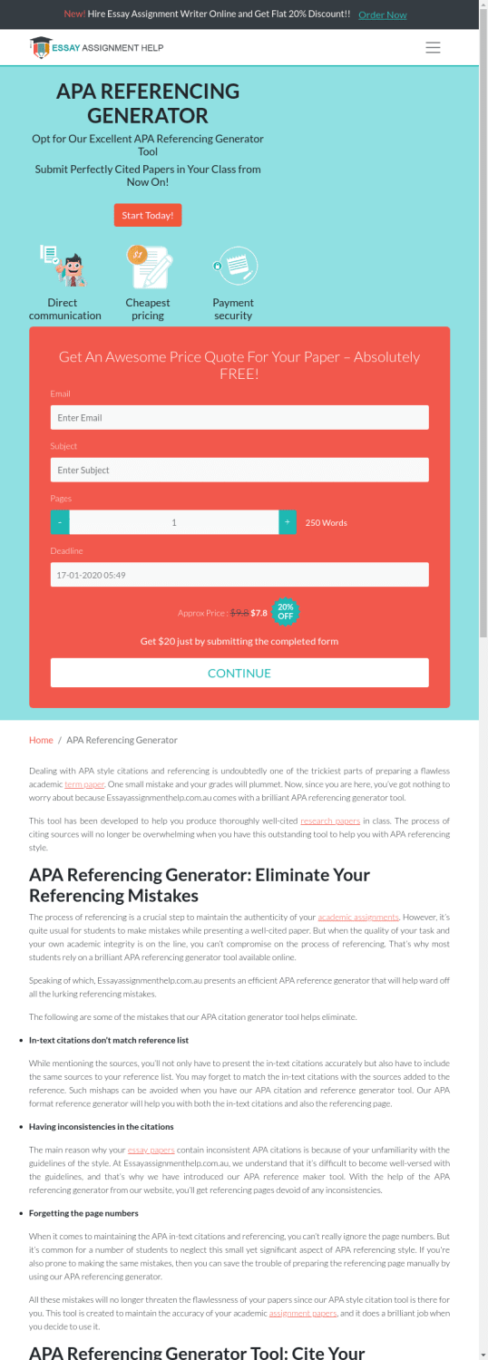 Free APA Style Referencing Generator - APA Citation Generator