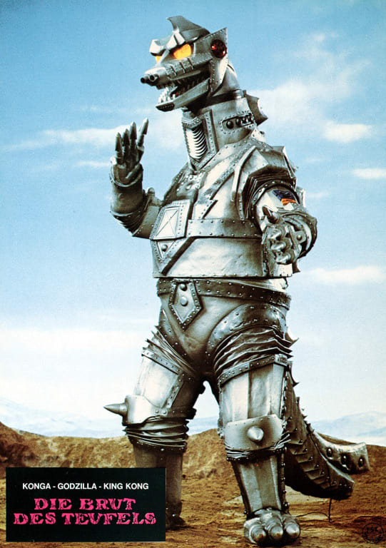 A German lobby card for Terror of Mechagodzilla, aka Die Brut des ...
