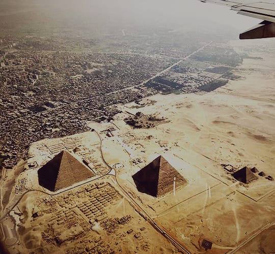 Ariel view of the GIZA plateau and CAIRO