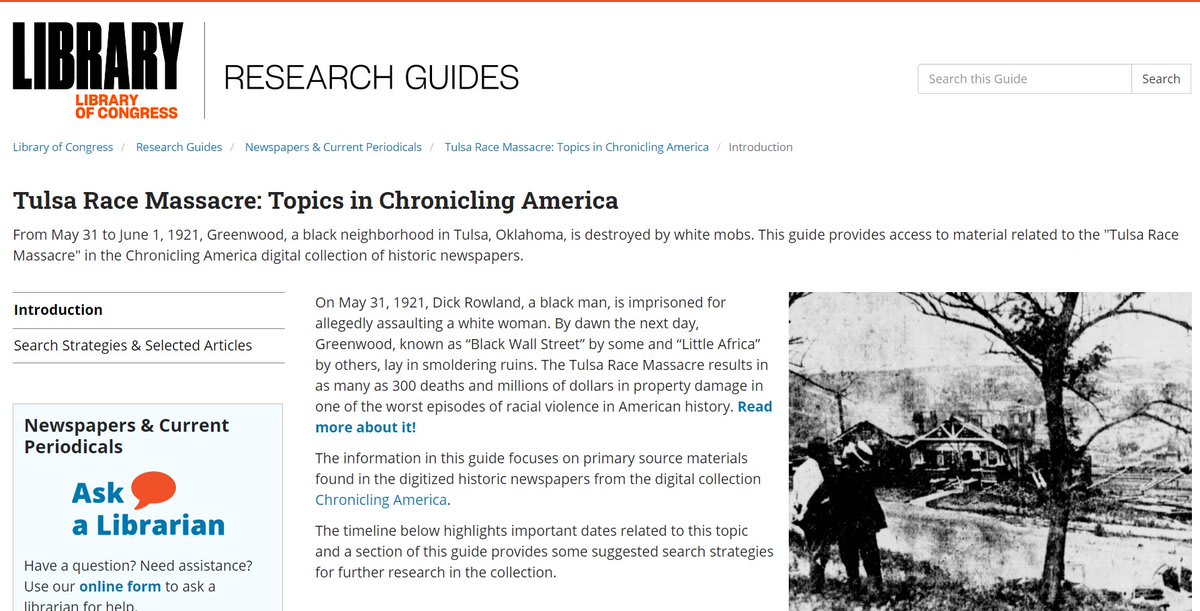 From May 31 to June 1, 1921, Greenwood, an African American ...