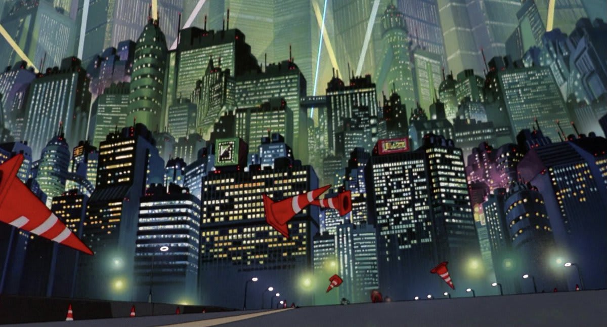 Cityscapes in AKIRA (アキラ), 1988.