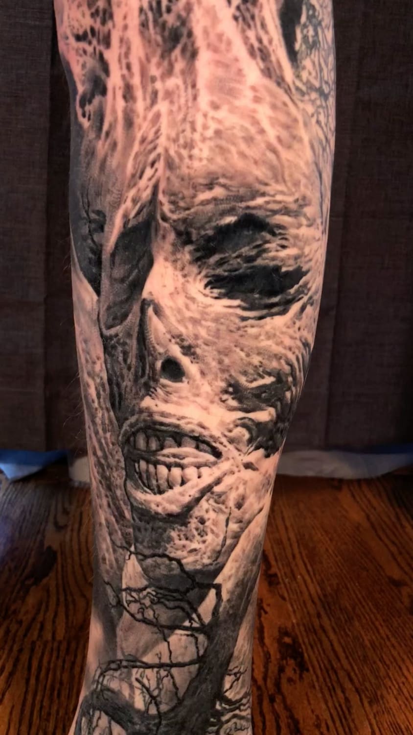 Mummy leg sleeve - Sergio Sanchez - Archive Studios Los Angeles California