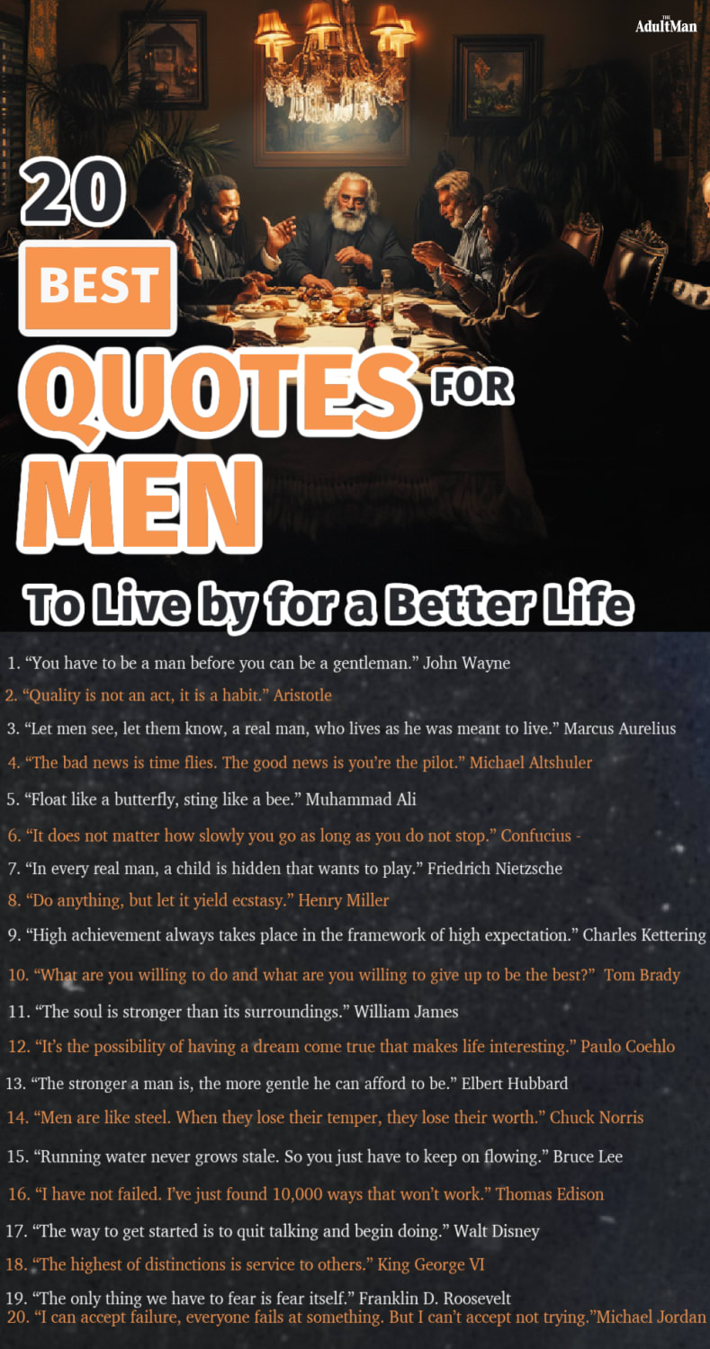 50 Best Quotes for Men to Embrace for a Better Life