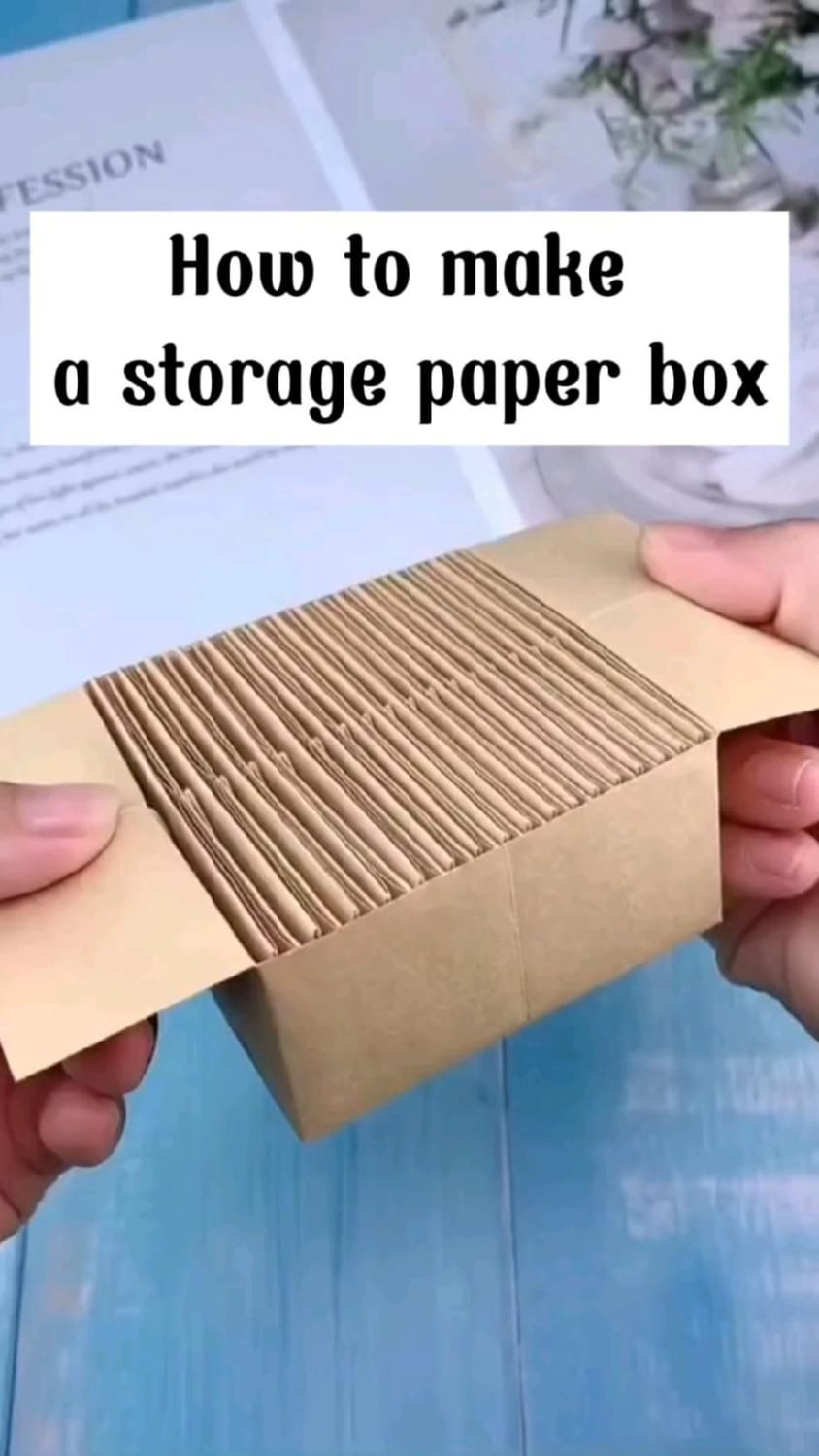 How to make a mini storage paper box.