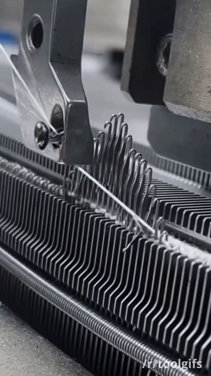 Latch needles on a knitting machine