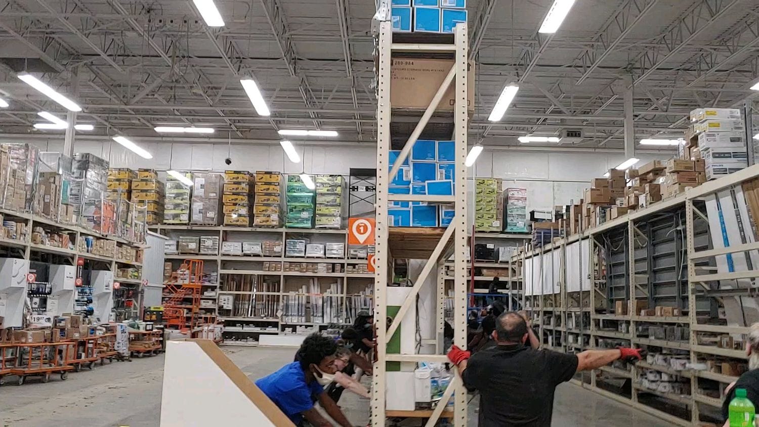 This is how they move whole aisles for a remodel at a big box store.