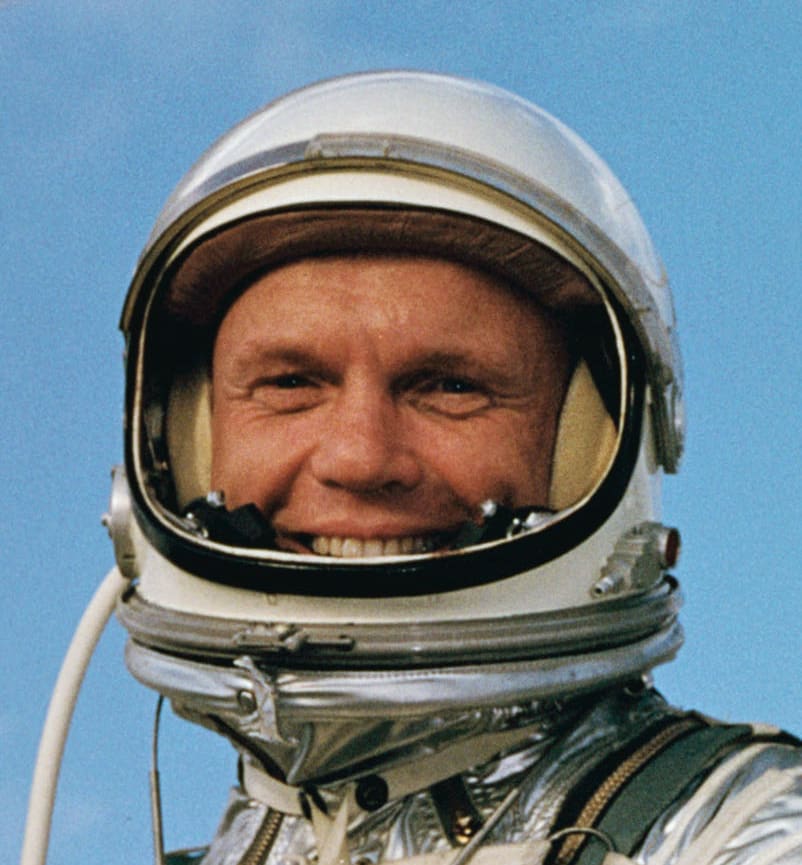 Mercury astronaut John Glenn at Cape Canaveral, Florida, February 1962. (NASA)