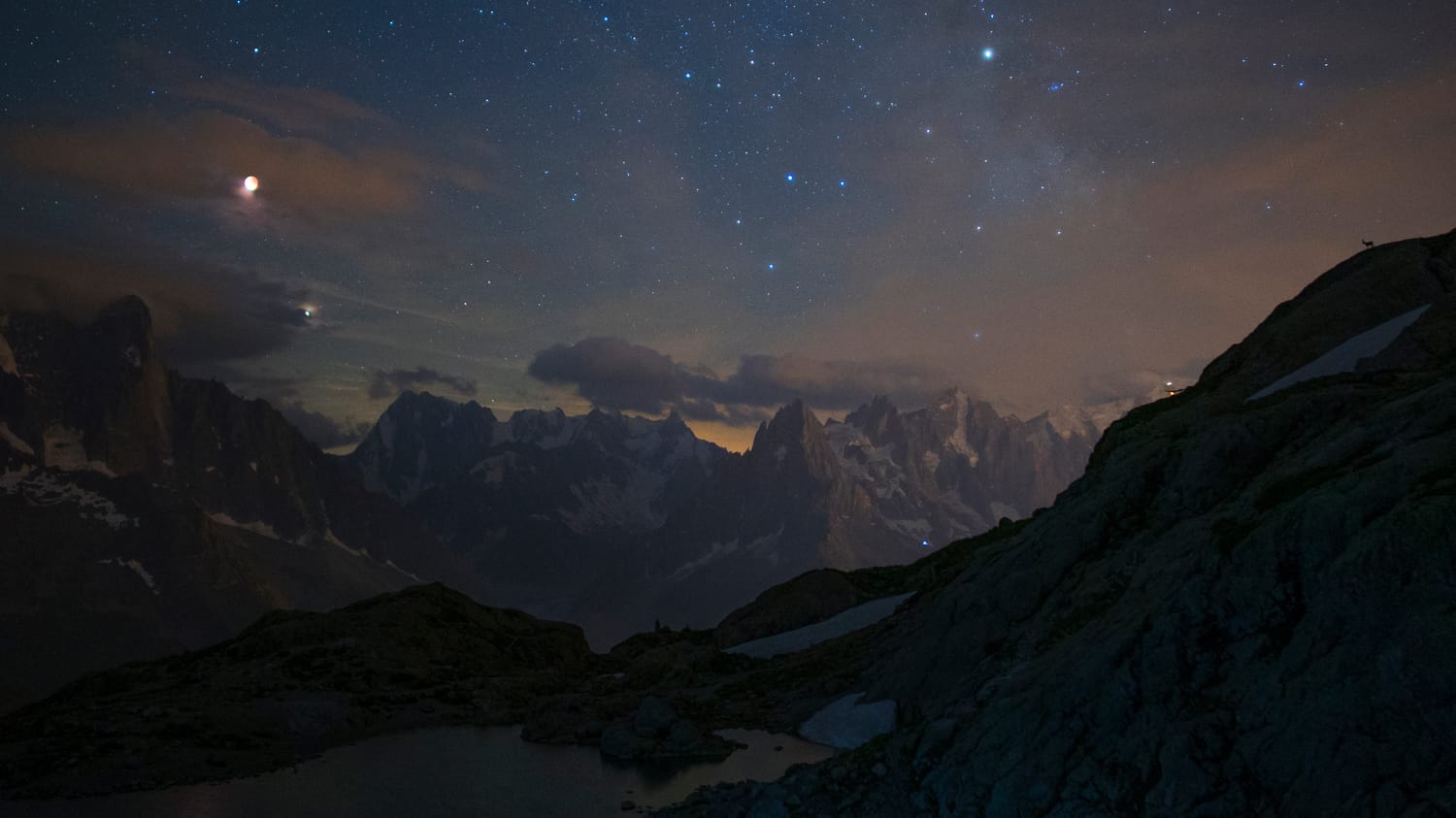 Eclipsed Moon and Mars over Mountains Image Credit & Copyright: Clement ...