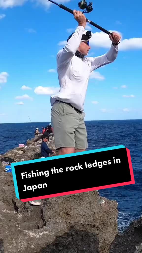 Watch 📸ryan_morie fishing the rock ledges in Japan