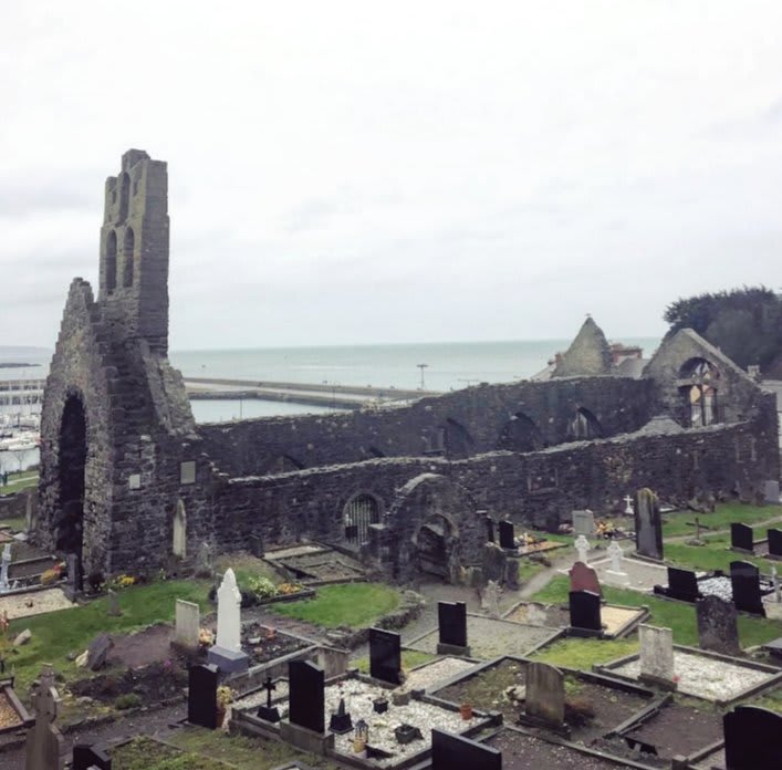 The ruins of St Mary's church in Howth, Co Dublin. Most of the present ...