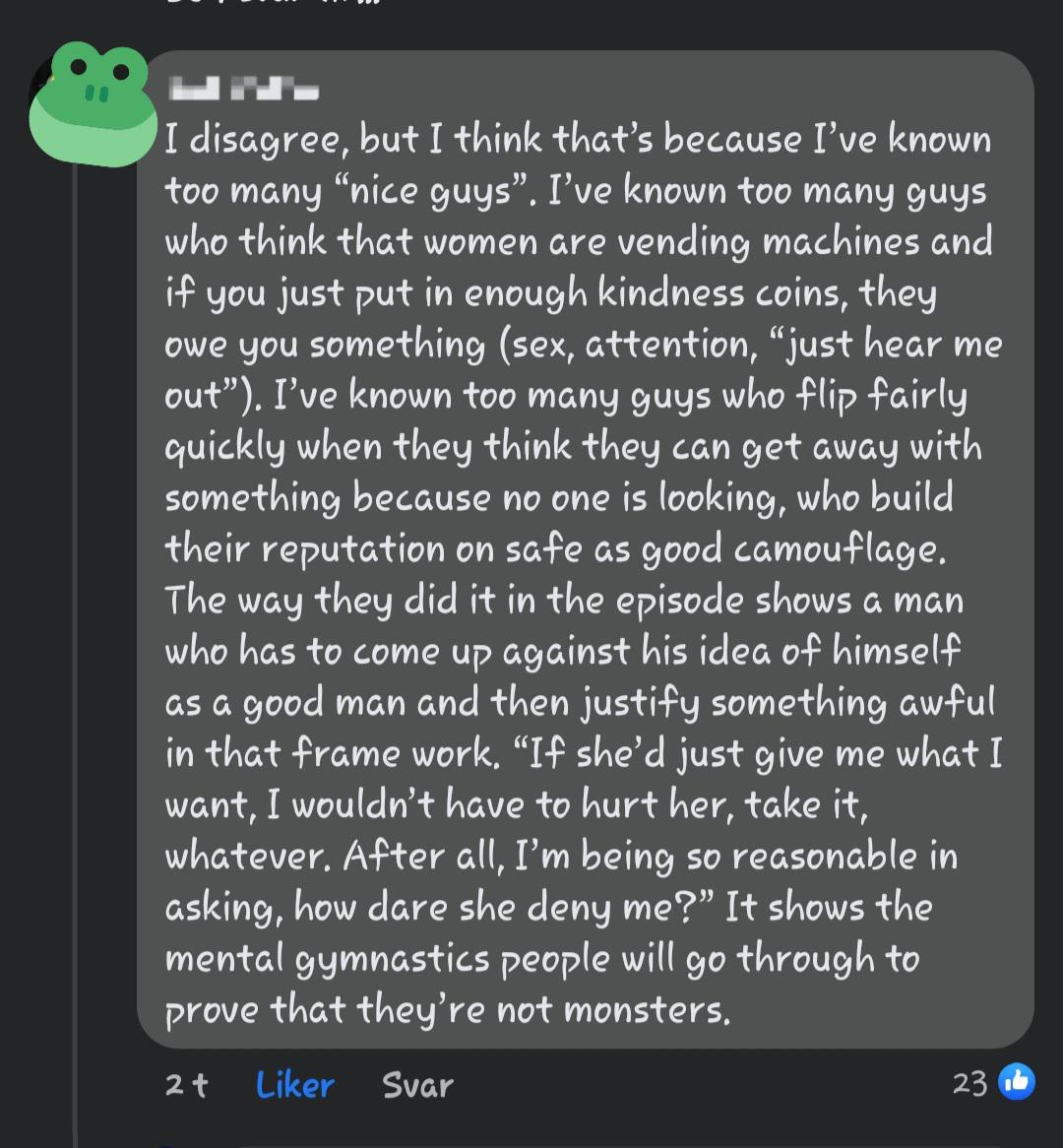 About the Nice Guys (tm) from a discussion about the Sandman show's ...