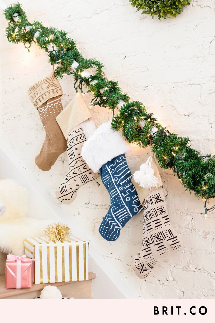 Mudcloth-Inspired Stockings