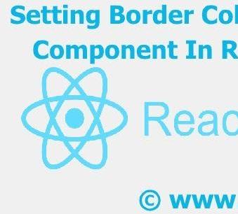 Setting Border Color of TextInput Component In React Native