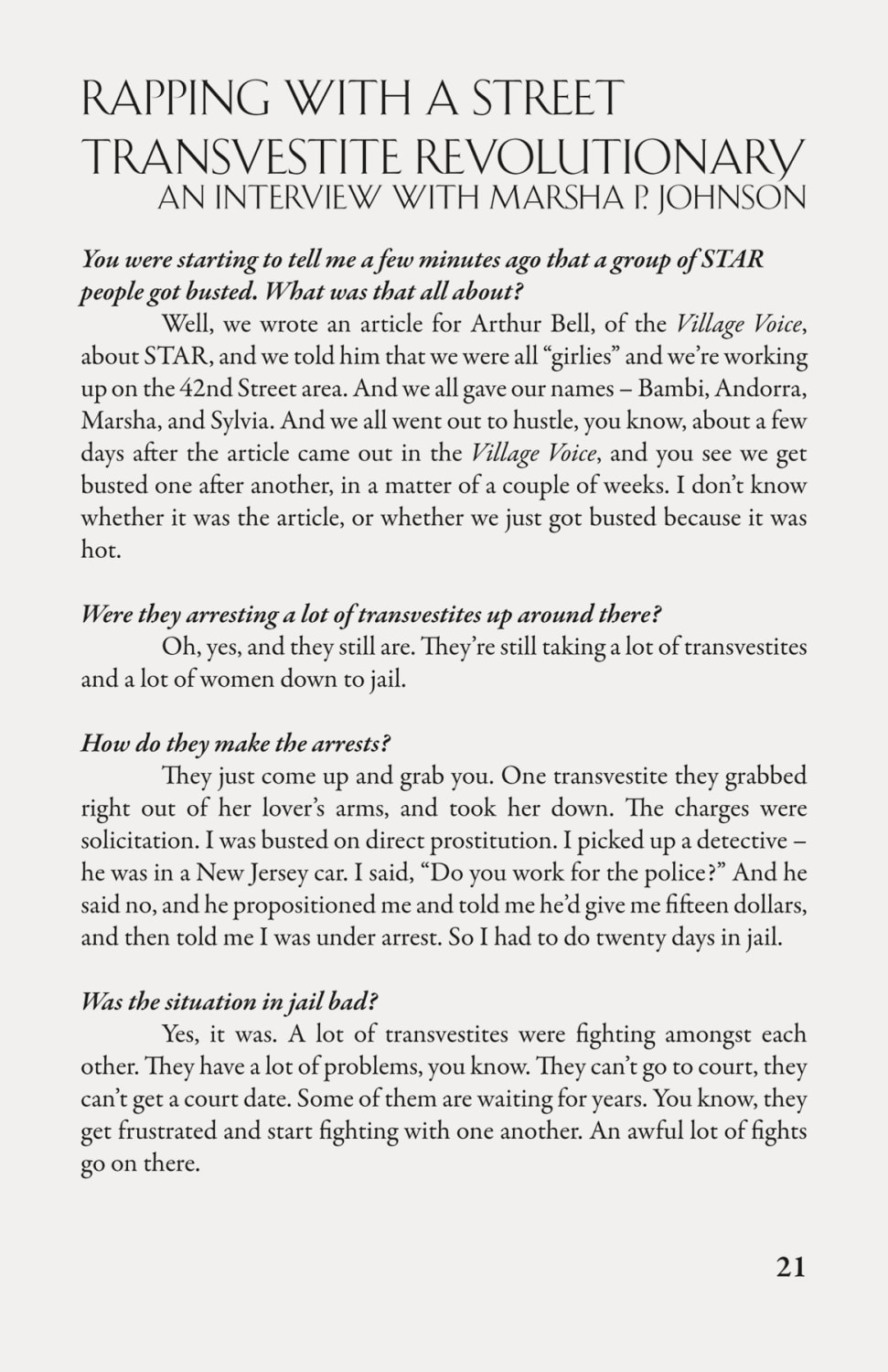 Marsha P. Johnson, August 24, 1945 / 2020 (images: Rapping with a ...