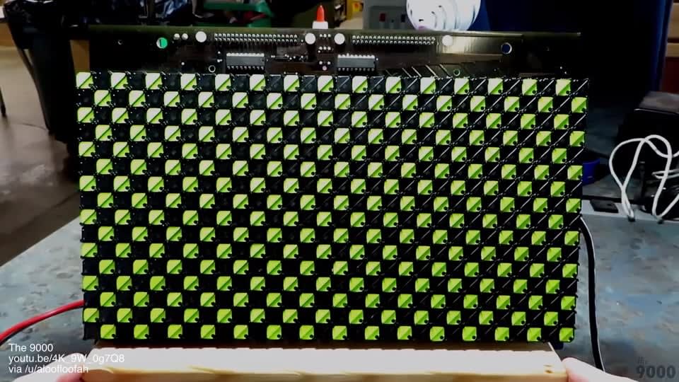 Electromechanical dot matrix "flipdot" display panel used in high ...