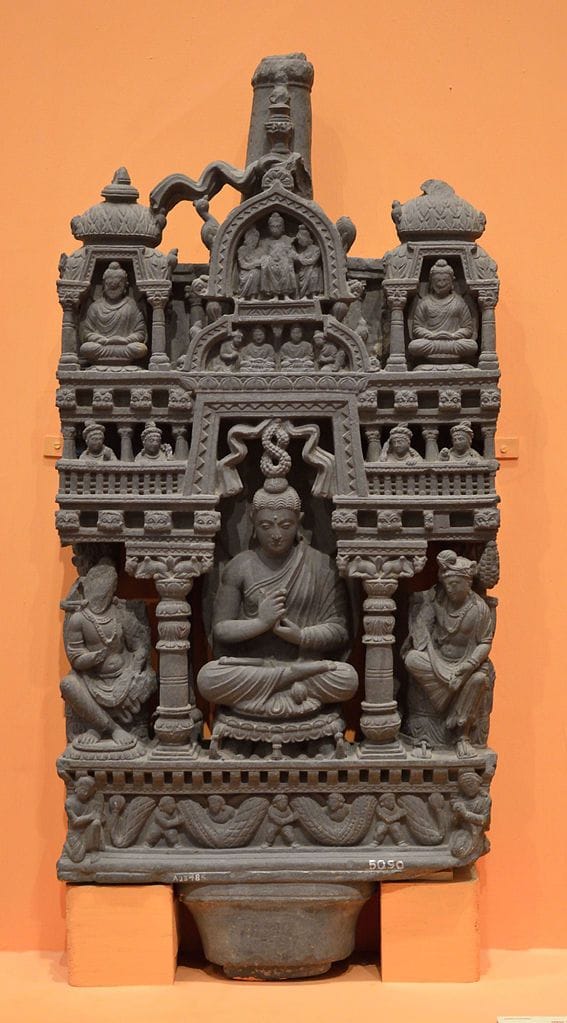Buddha inside Palace, 100-200 CE, From Loriyan Tangai stupa, Gandhara ...