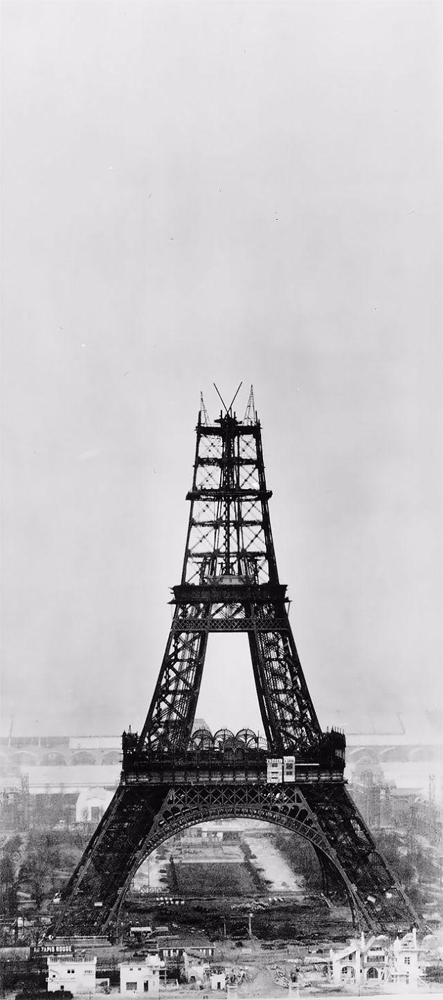 Half build Eiffel tower. one of the most iconic and recognizable ...
