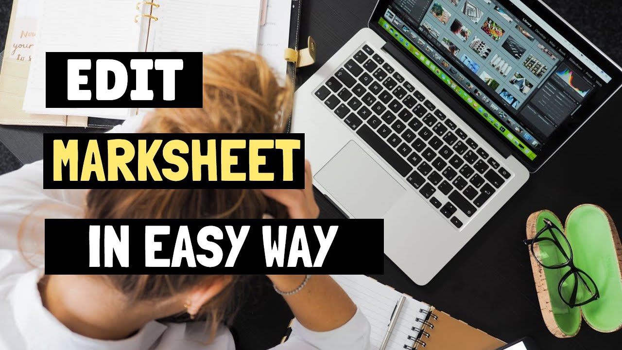 How to edit text or Marksheet without any software!(Marksheet editing ...