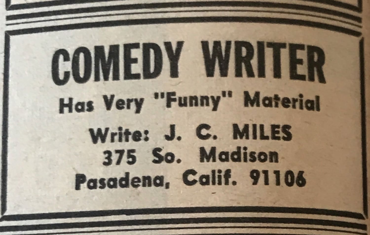 “Funny” Material