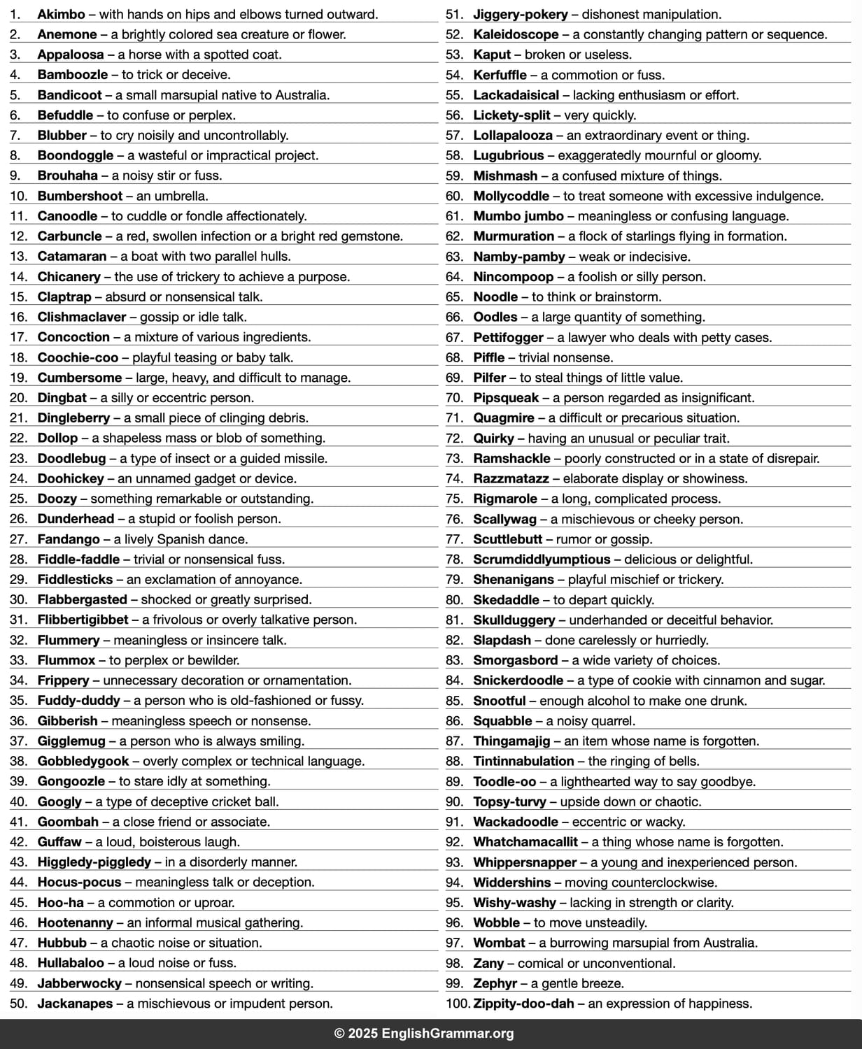 A Cool Guide On 100 Fun to say Words a-cool-guide-on-100-fun-to-say-words