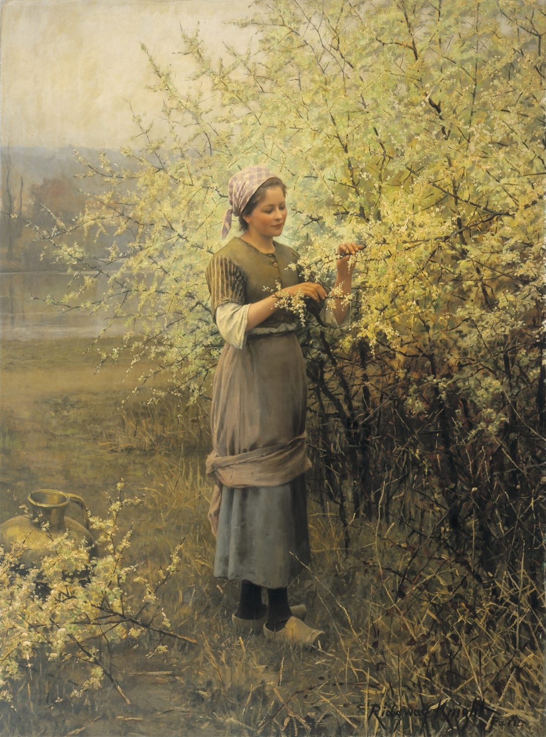 'Springtime'. Daniel Ridgway Knight. c. 1890.