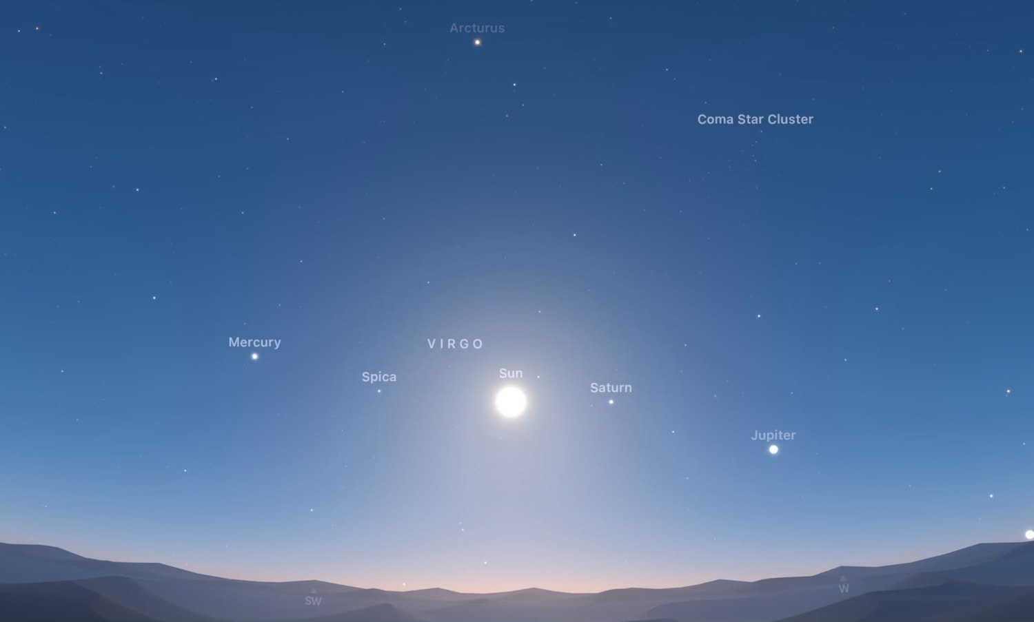 Simulated time-lapse of the sun's position at around 4pm each day ...