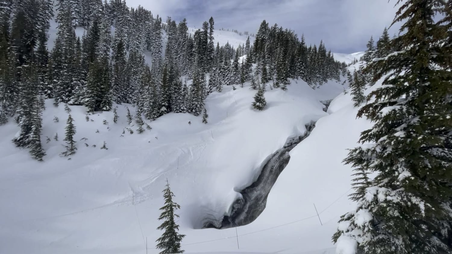 Lower Heather Canyon Creek Falls at Mount Hood Meadows (we are lucky to ...