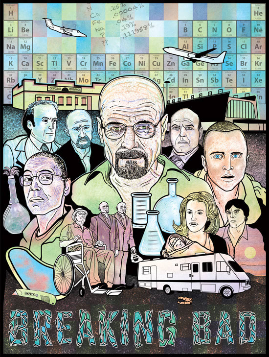 Official Breaking Bad tee. I tried to work as many references as I ...
