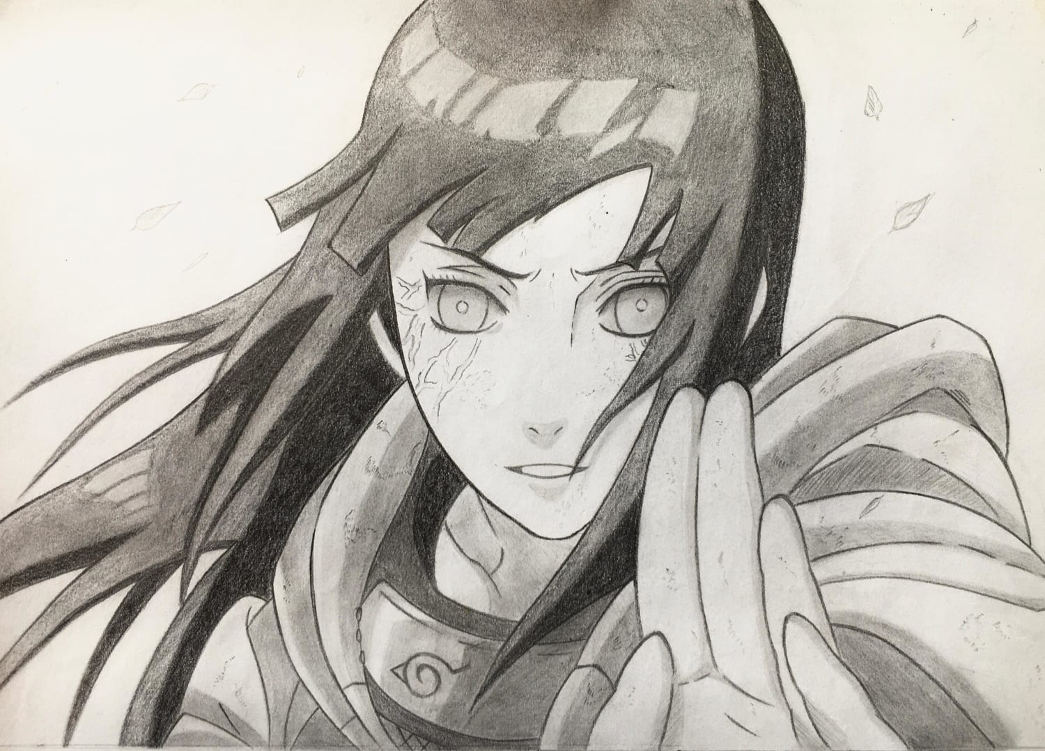 Hyuga Hinata pencil drawing by me