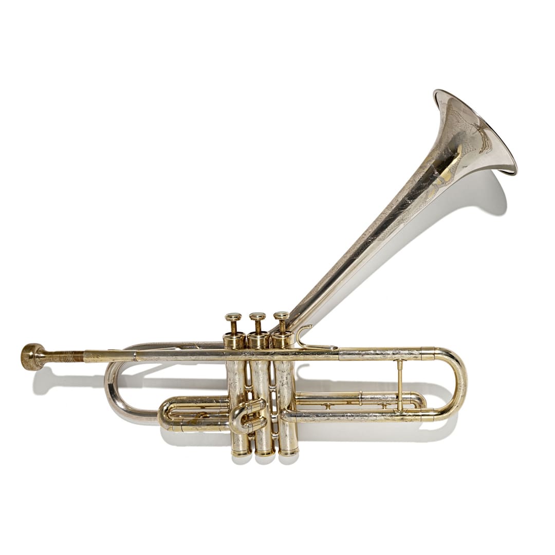 This 'Silver Flair' trumpet was played by Dizzy Gillespie, the ...