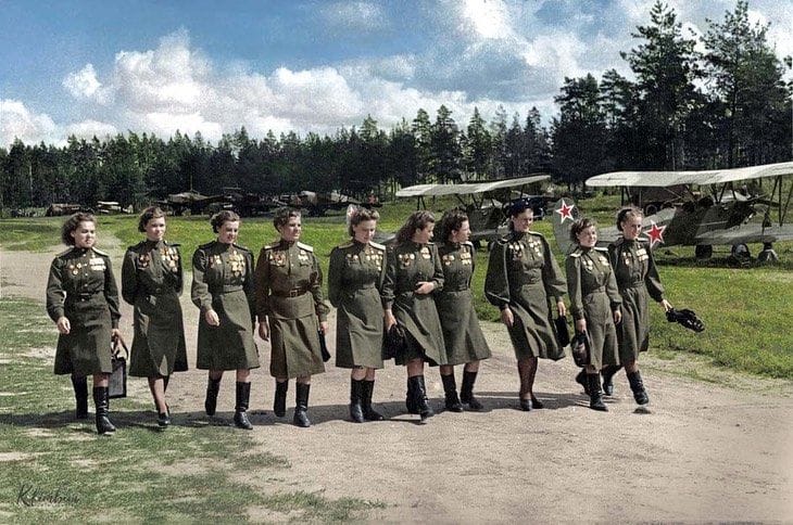 The famous Russian unit “The Night Witches”, an all-women bomber unit ...