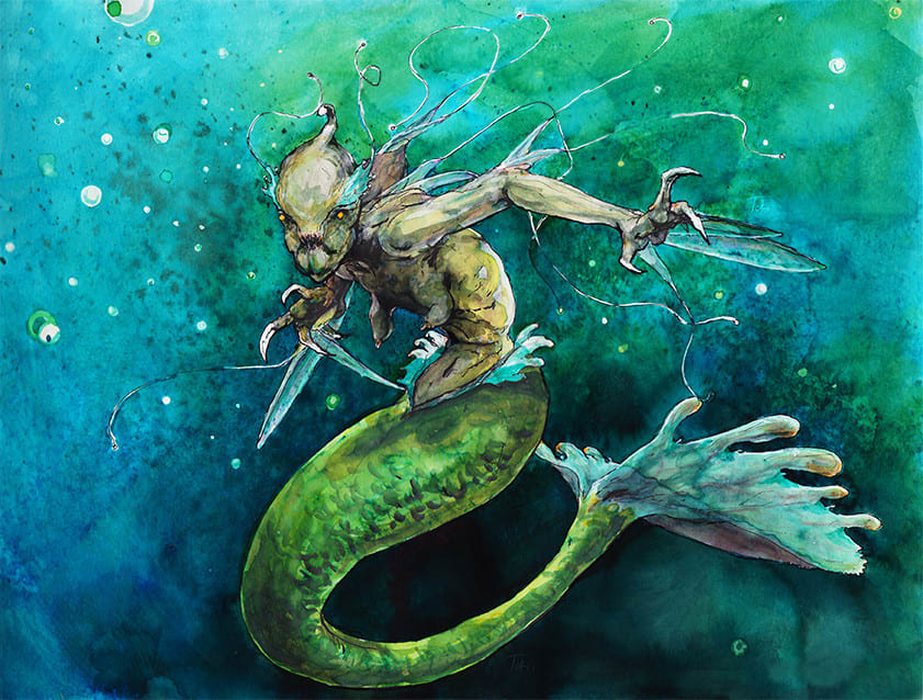 Anglerfish-inspired Mermaid by . toki This artist on Facebook // Instagram