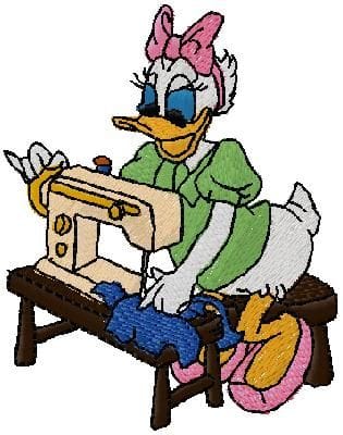 Daisy Duck machine embroidery design - free embroidery design