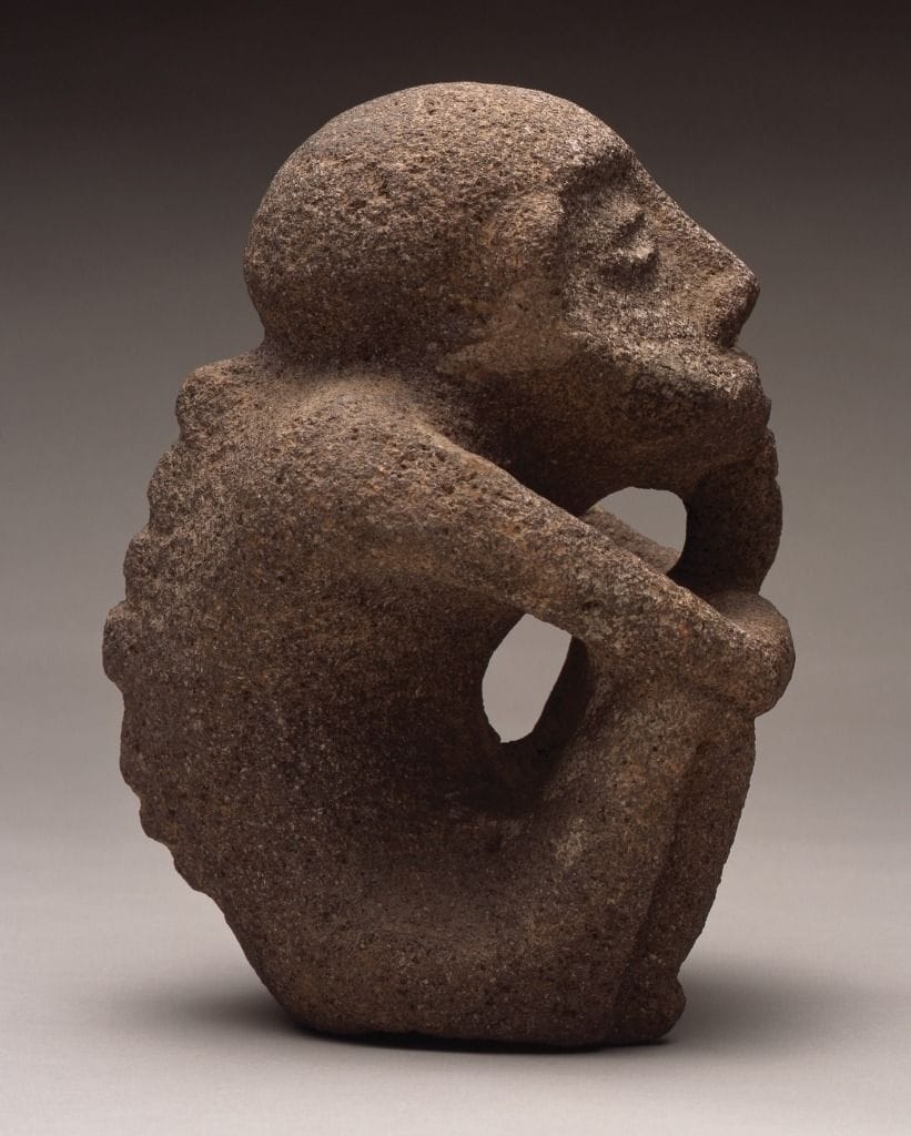 ~ Seated Meditating Male Shaman Figure. Date: A.D. 1000 - 1520 Place of ...