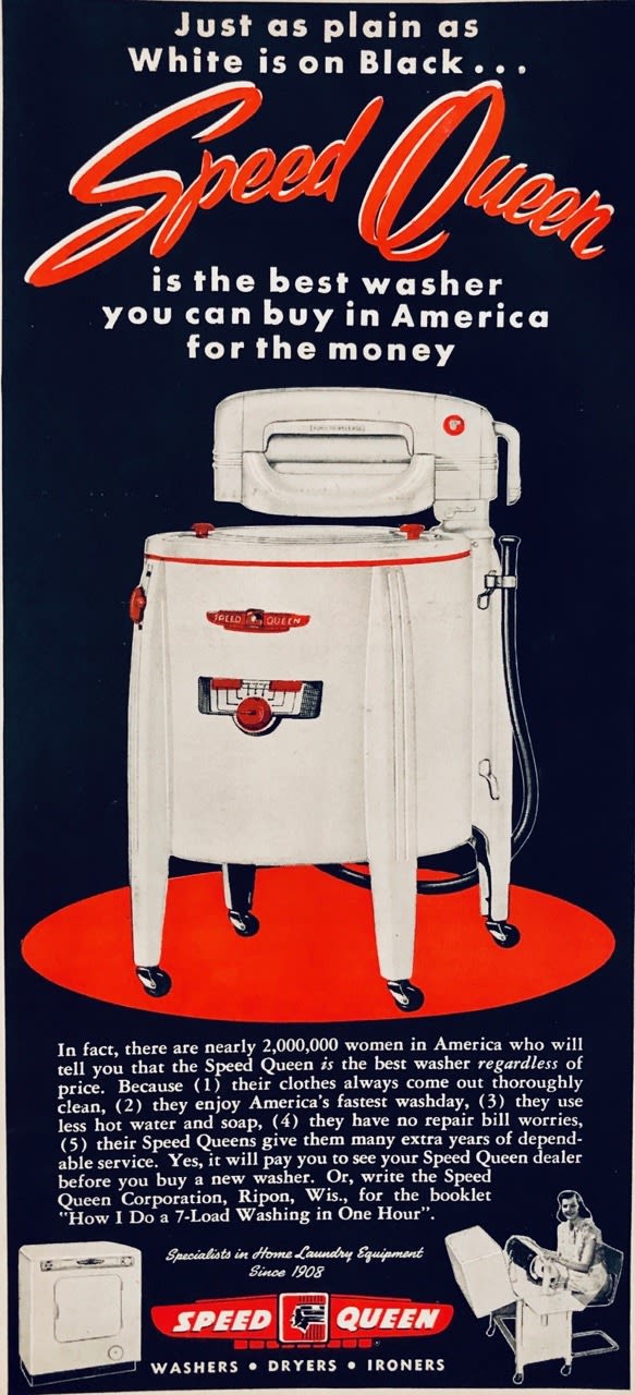 1951 Speed Queen washing machine advertisement