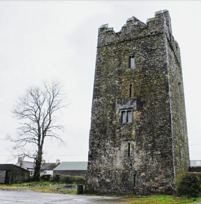 The impressive remains of Clara castle, Co Kilkenny. This largely ...
