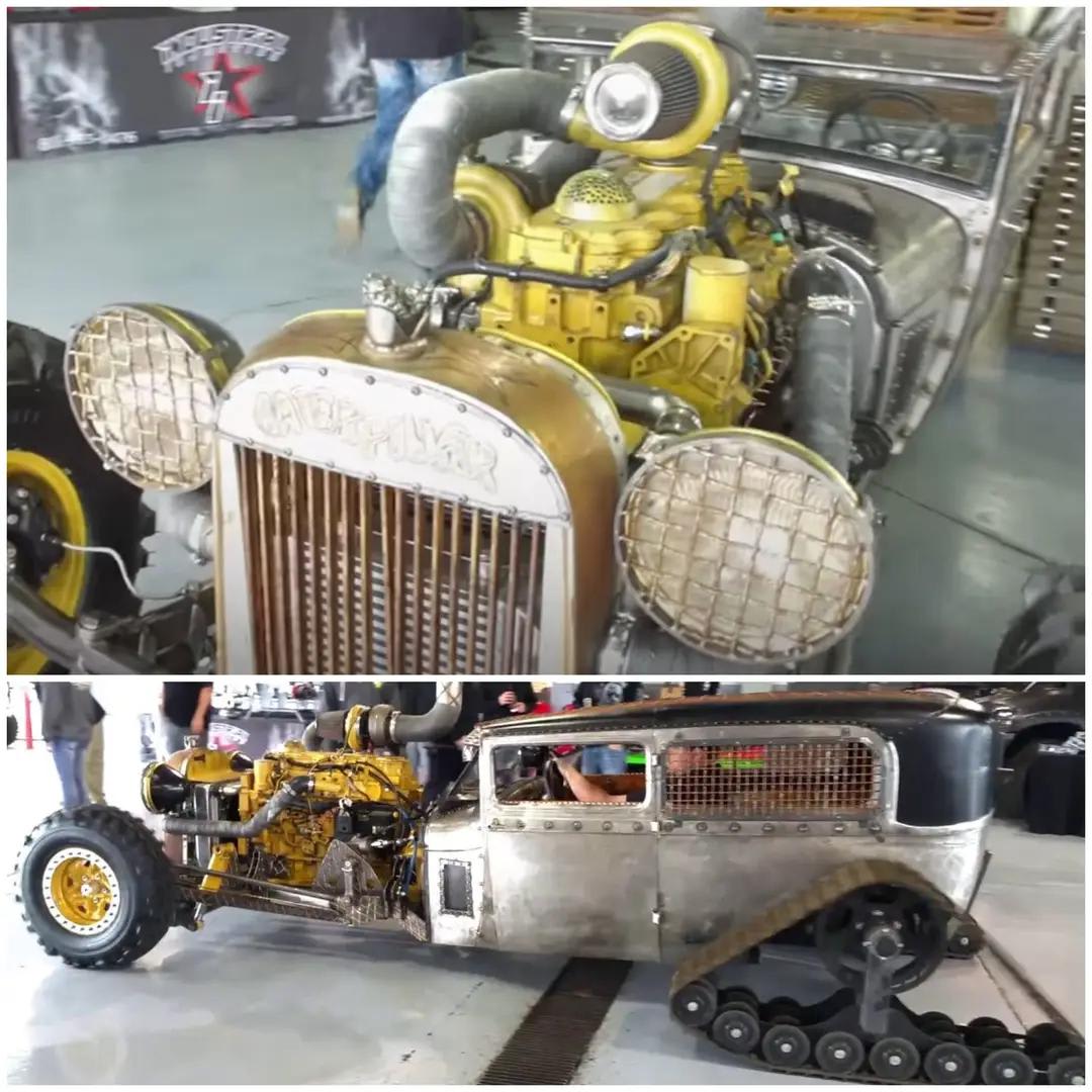 "Caterkiller." Caterpillar Diesel Powered Rat Rod by Welderup, Las Vegas