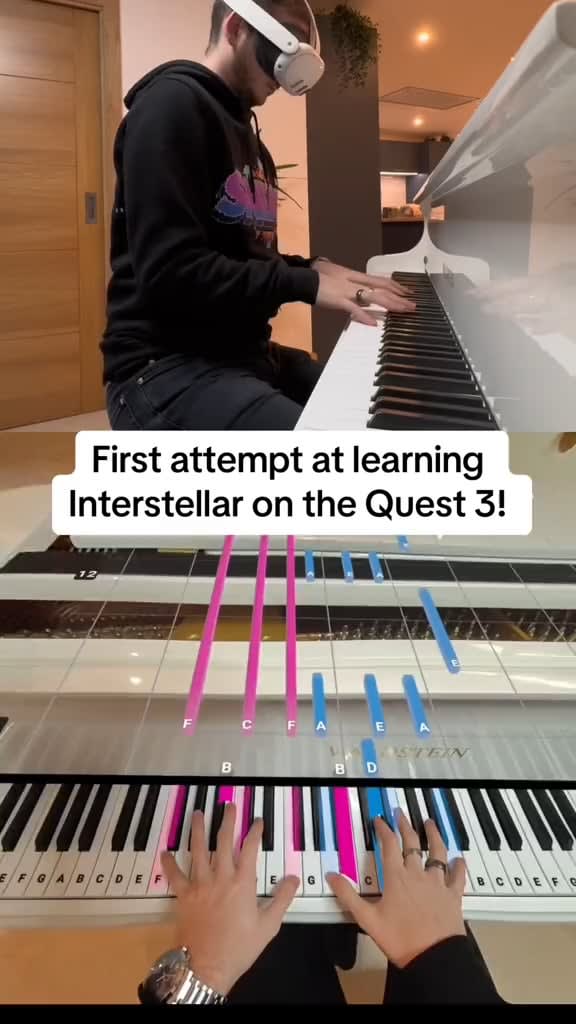 You can learn how to play a piano song with the Meta Quest 3 without ...