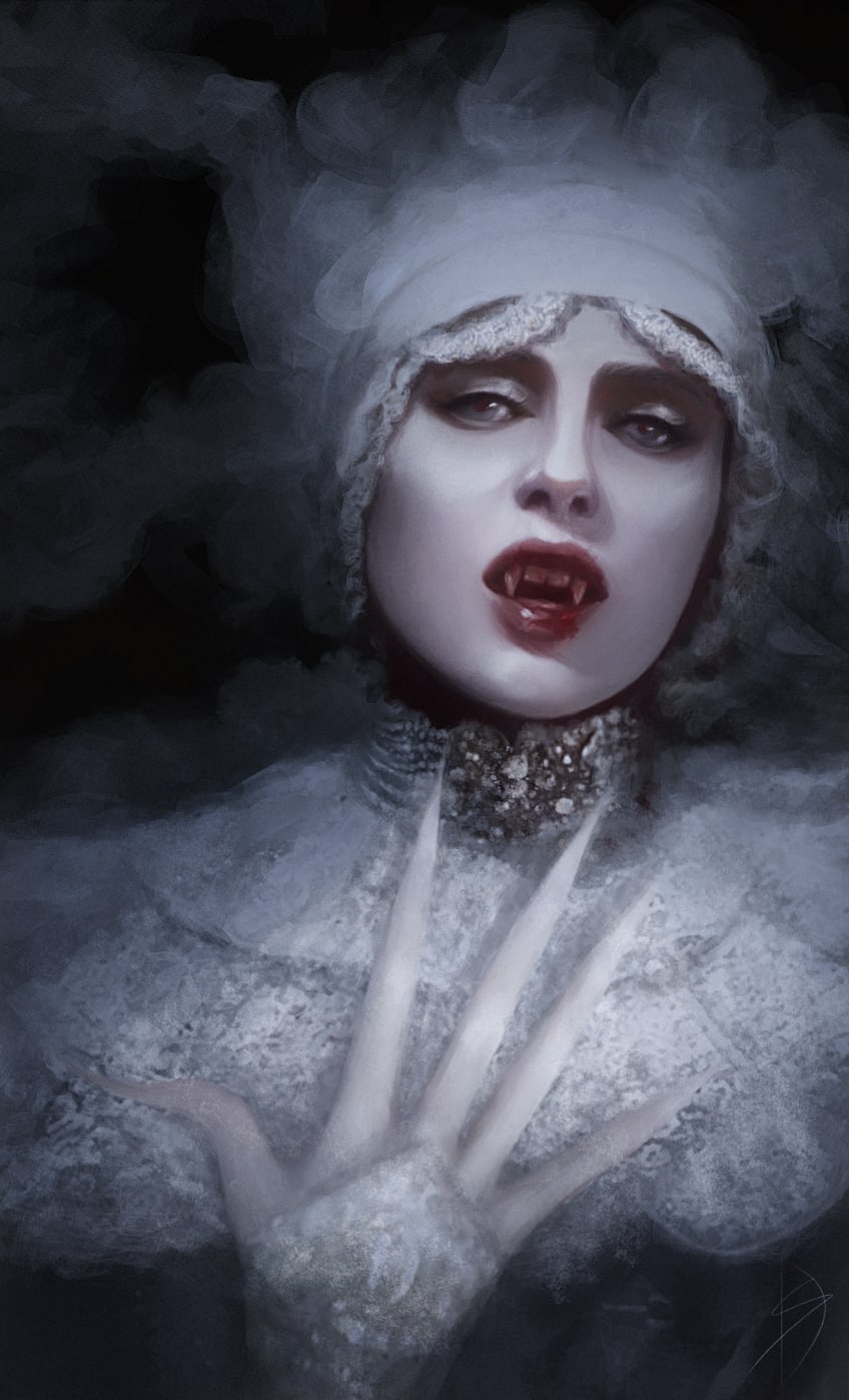 Lucy in "Bram Stocker's Dracula", 1992. Art by me.