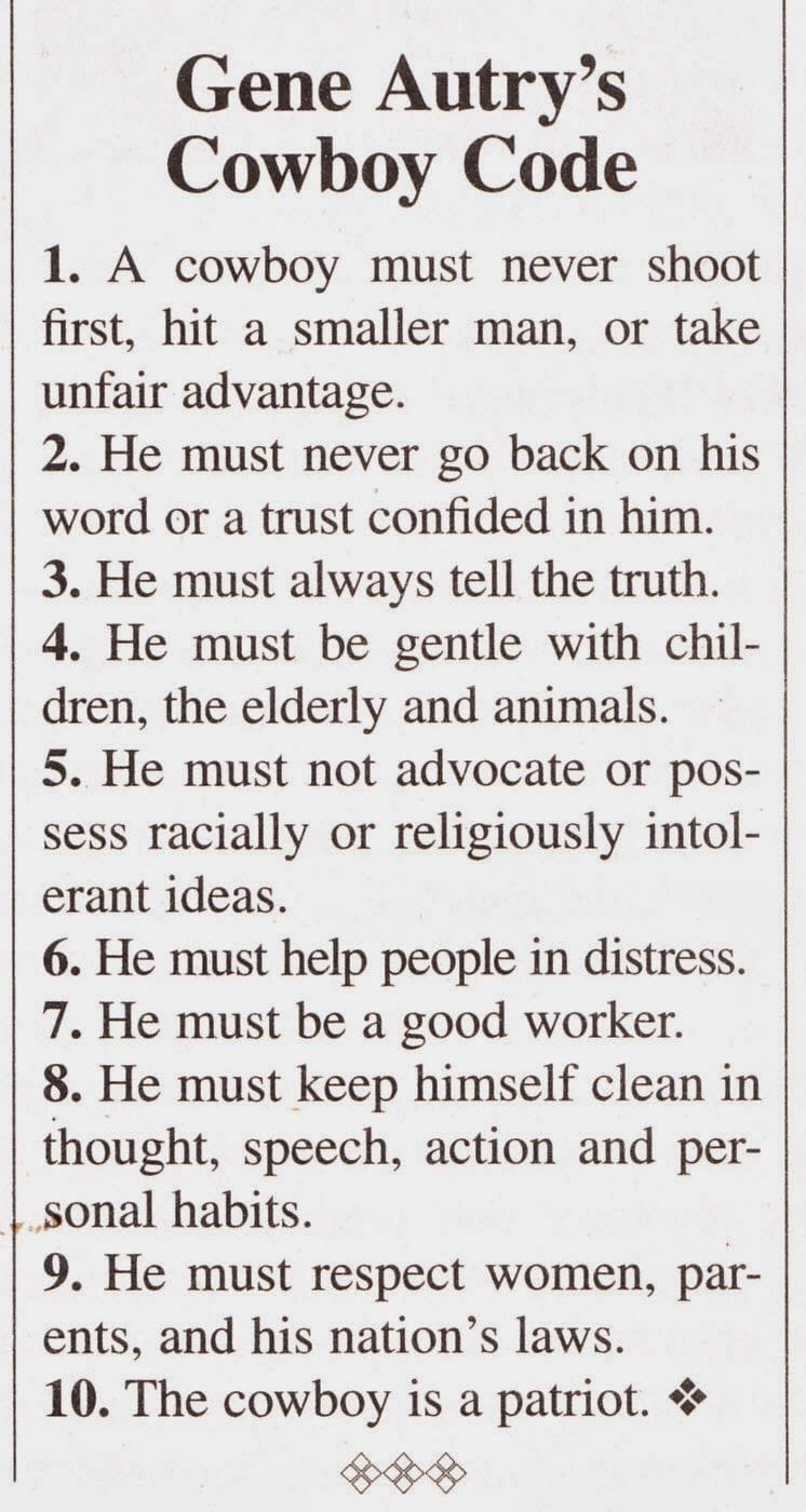 Gene Autry's Cowboy Code