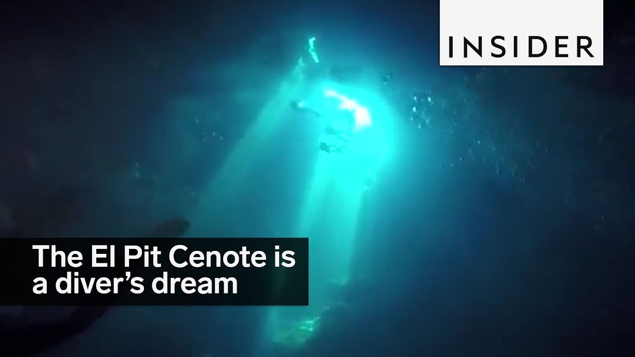 The El Pit Cenote is a diver's dream