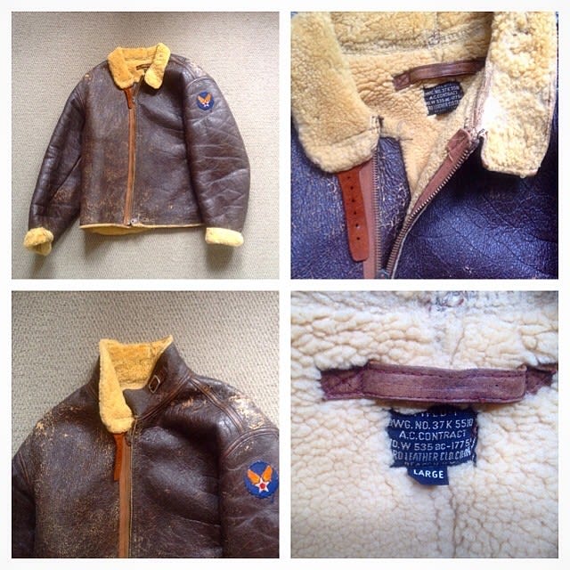 WWII USAAF D-1 Ground Crew Shearling Jacket #somebodyandsons #WWII # ...
